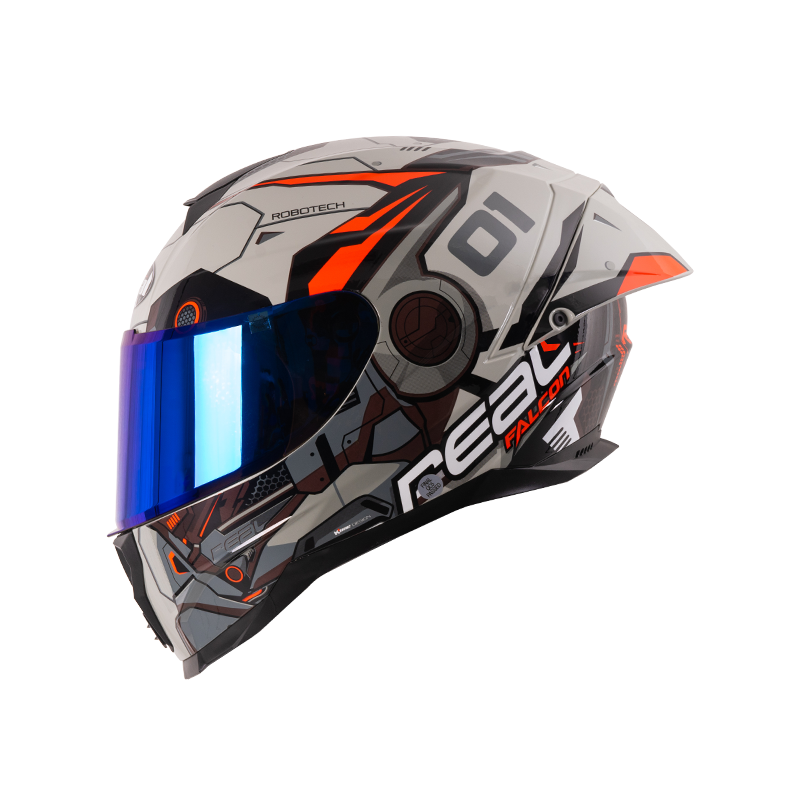 รีวิว หมวกกันน็อค Real Falcon Robotech ใช้วัสดุแข็งแรง และมีคุณภาพ