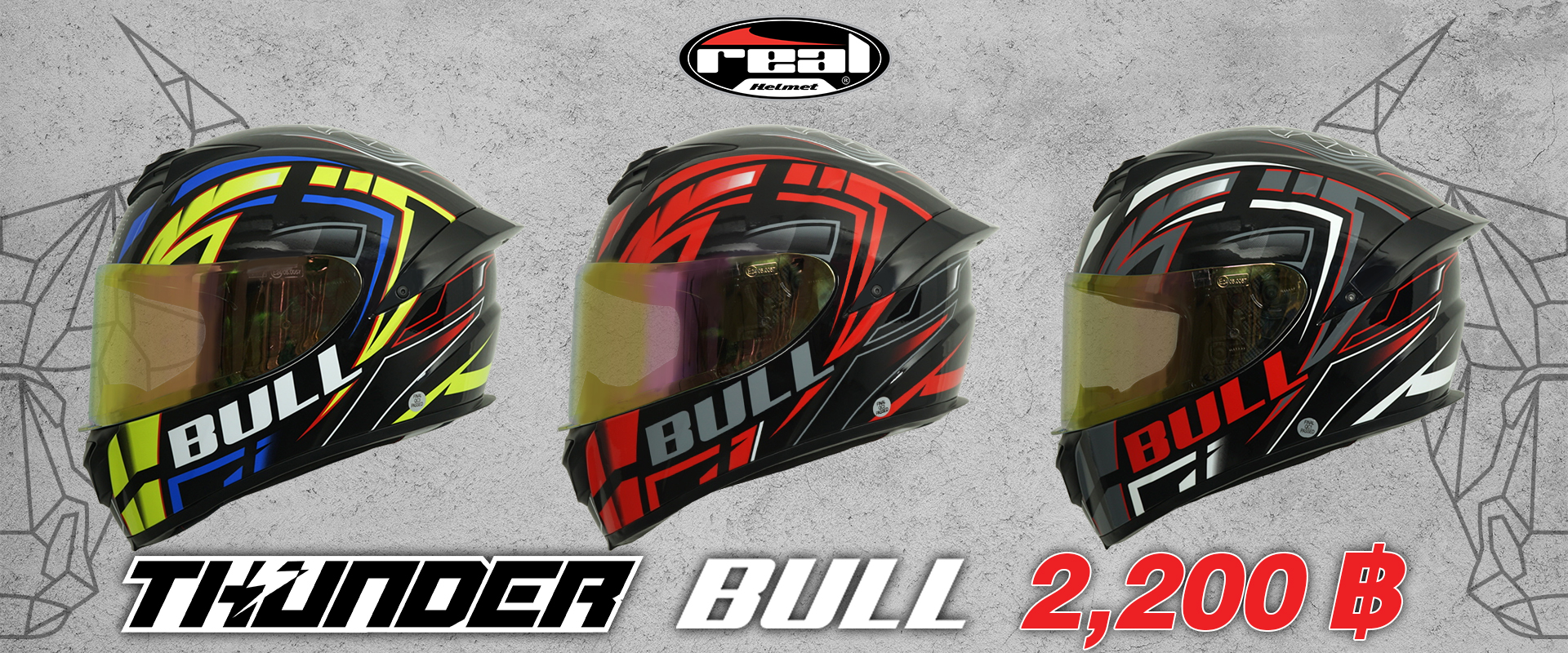 หมวกกันน็อค Thunder Bull - Real Helmets